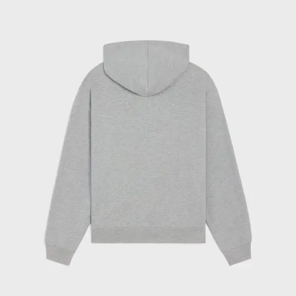 Celine Loose Zip Up Hoodie In Cotton Fleece