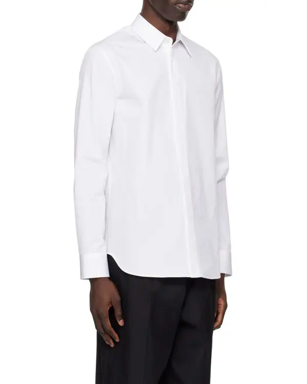 JIL SANDER Long-sleeved Poplin Shirt - White