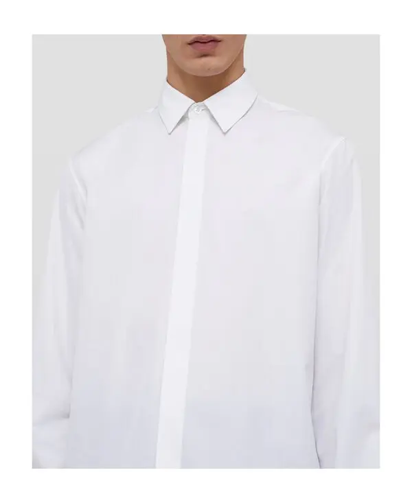 JIL SANDER Long-sleeved Poplin Shirt - White