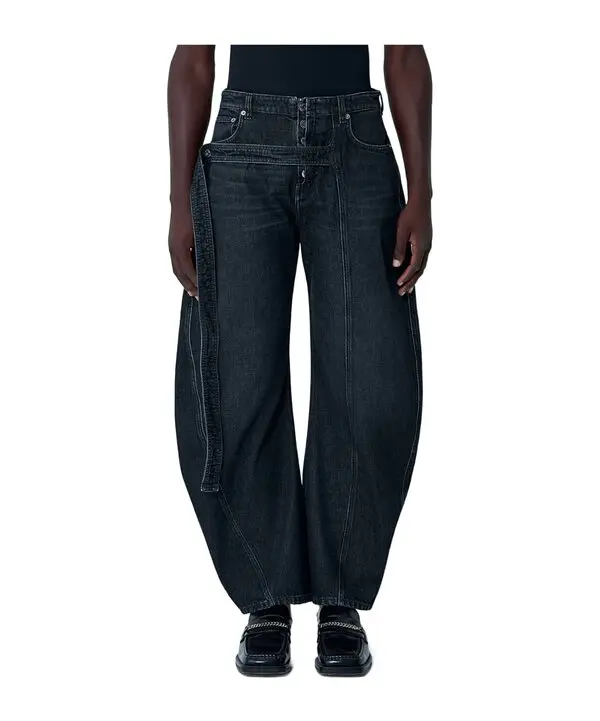 JEAN PAUL GAULTIER Denim Strap Jeans - Black