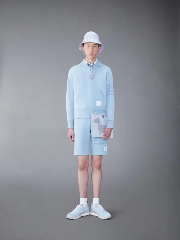 Thom Browne 4-bar Stripe Hoodie - Light Blue