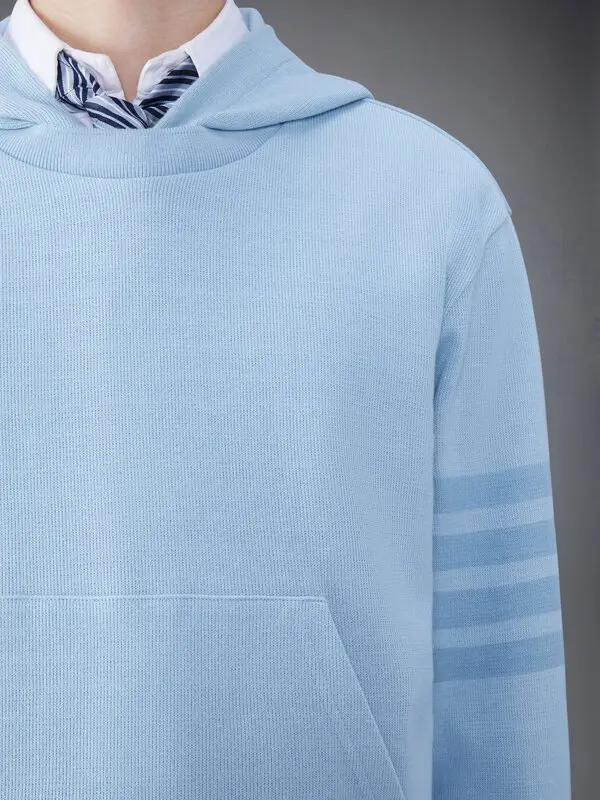 Thom Browne 4-bar Stripe Hoodie - Light Blue