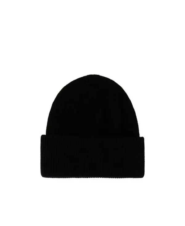 Fendi Logo Patch Beanie - Black