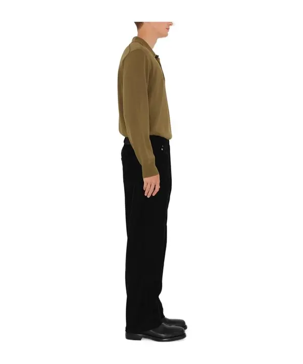 Burberry Long-sleeve Wool Polo Shirt