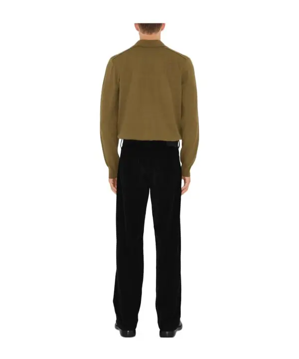 Burberry Long-sleeve Wool Polo Shirt