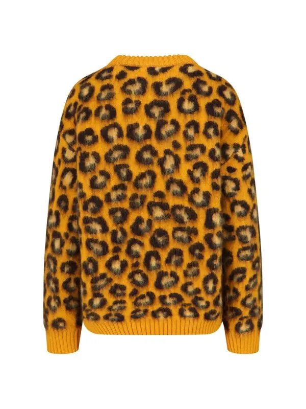 Bottega Veneta Leopard Print Crewneck Jumper