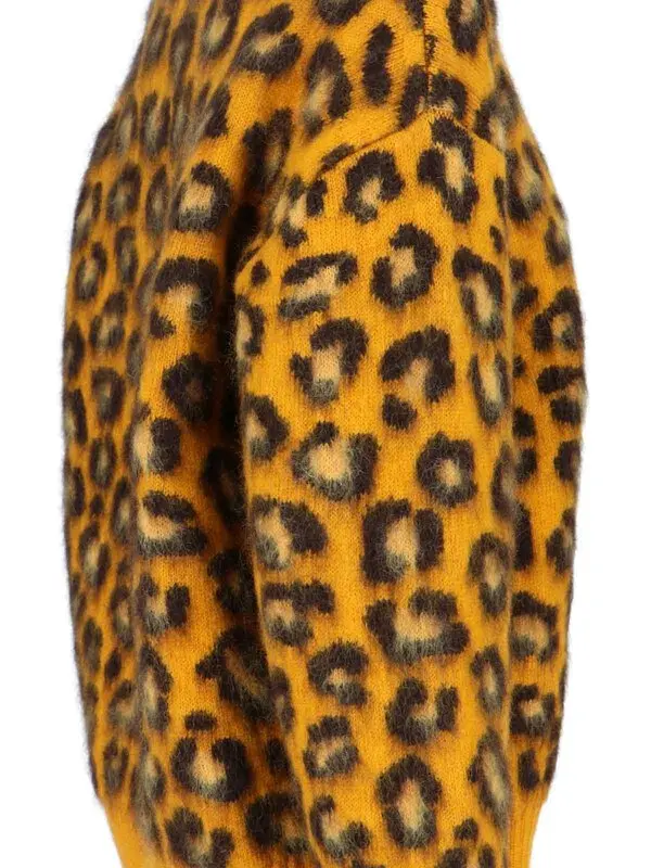 Bottega Veneta Leopard Print Crewneck Jumper