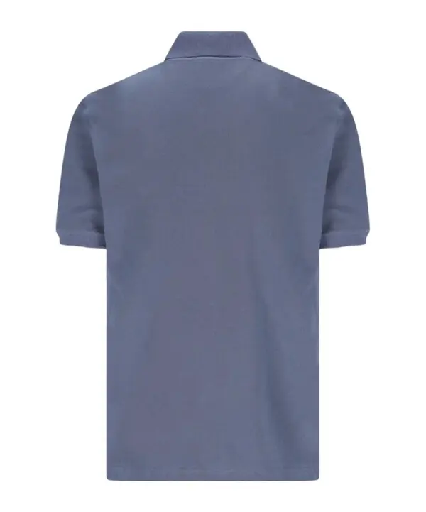 Brunello Cucinelli Logo Detailed Short-sleeved Polo Shirt - Blue