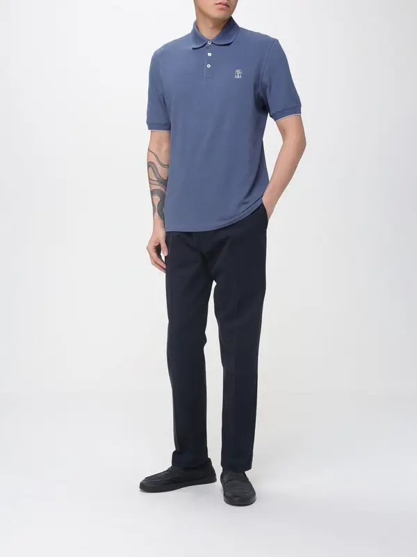 Brunello Cucinelli Logo Detailed Short-sleeved Polo Shirt