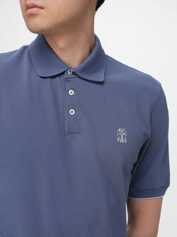 Brunello Cucinelli Logo Detailed Short-sleeved Polo Shirt