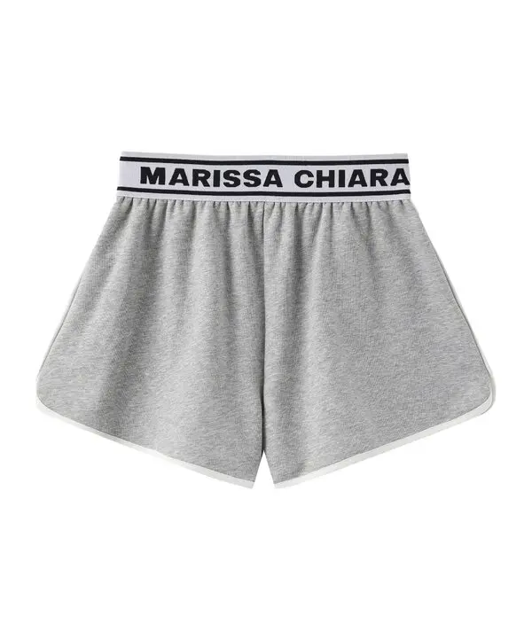 Marissa Chiara Elastic Waistband Shorts With Logo Detail