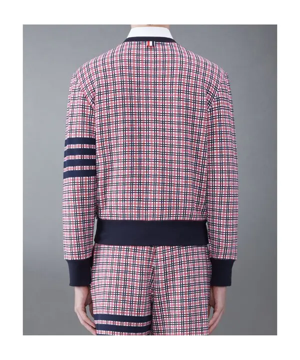 Thom Browne Check Jacquard 4-bar Sweatshirt