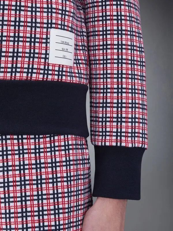 Thom Browne Check Jacquard 4-bar Sweatshirt