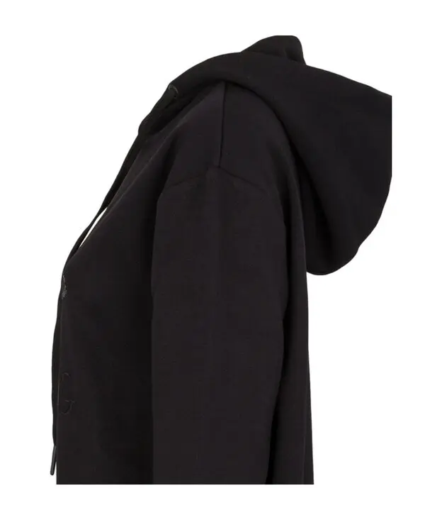 Iceberg Sequined Lip Hoodie Dress - Black