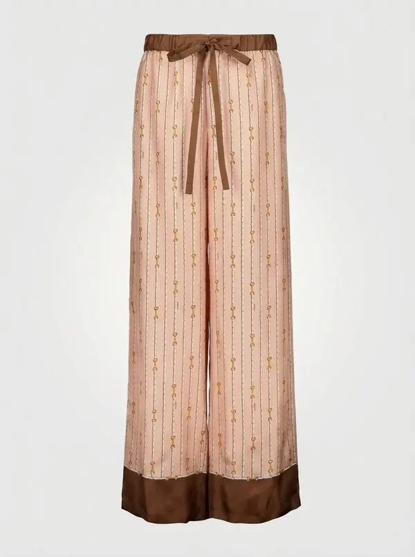 Gucci Printed Silk Trousers