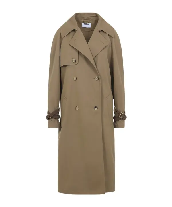 Moschino Belt Buckled Coat - Brown