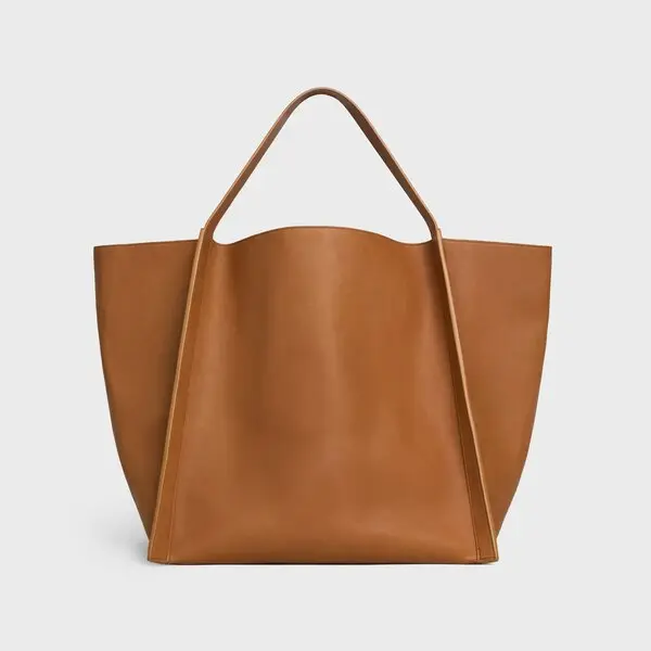 Celine Medium Cube Bag In Calfskin - Light Brown