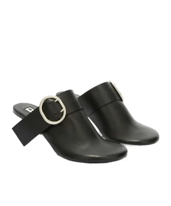 JIL SANDER Buckled Heeled Mules