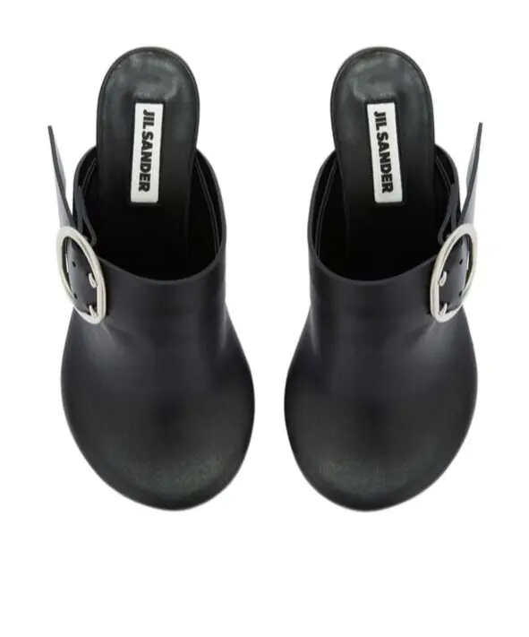 JIL SANDER Buckled Heeled Mules