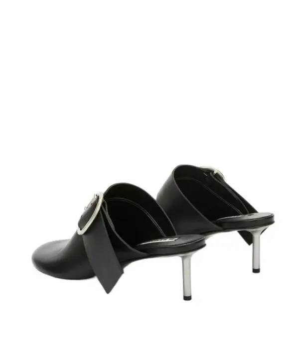 JIL SANDER Buckled Heeled Mules