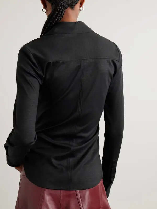 Isabel Marant Étoile Romea Ruched Wool-jersey Shirt
