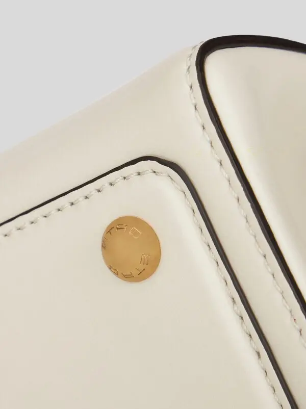 Etro Vela Logo Charm Mini Shoulder Bag - White