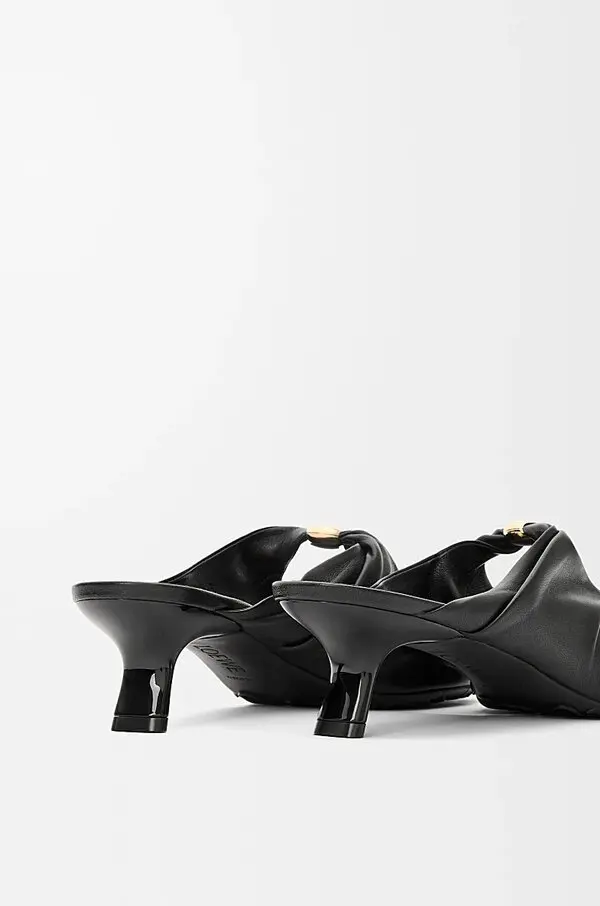 Loewe Nappa Lambskin Pebble Soft Mule - Black