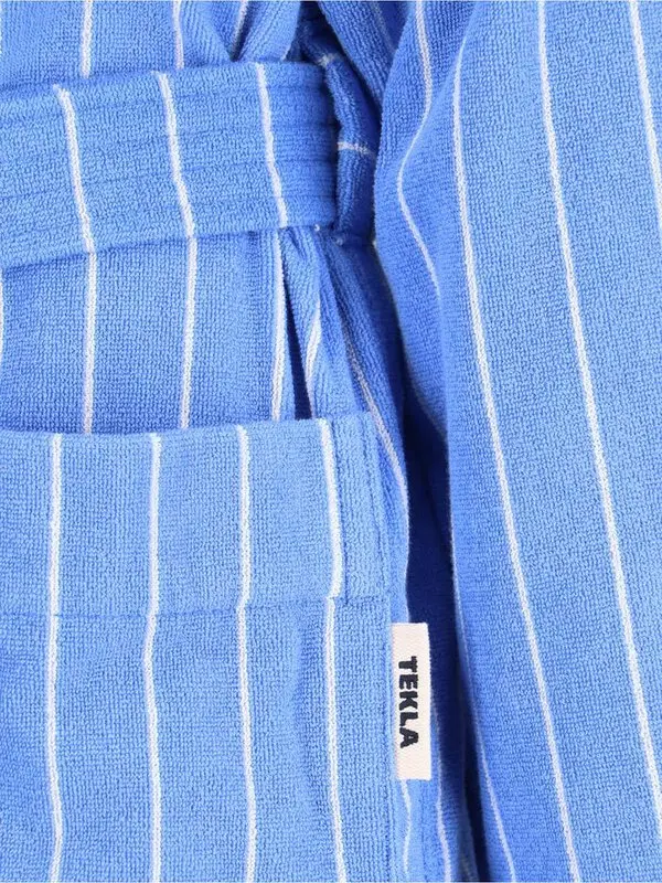 TEKLA Lace-up Bathrobe - Blue