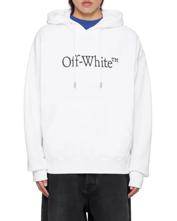 Off-White Bookish Skate Drawstring Hoodie - White