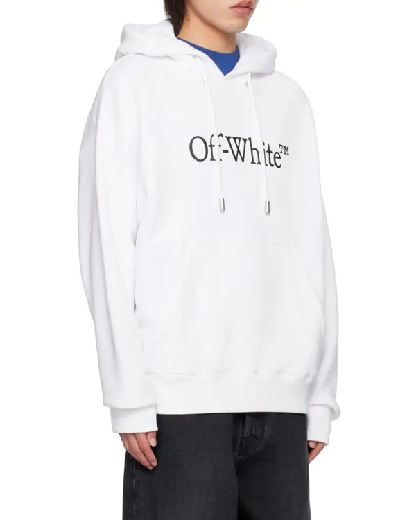 Off-White Bookish Skate Drawstring Hoodie - White