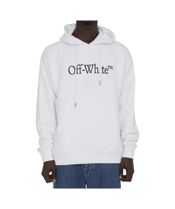 Off-White Bookish Skate Drawstring Hoodie - White