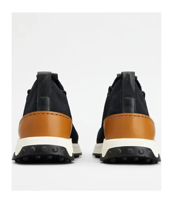 TOD'S Logo Patch Lace-up Sock Sneakers - Black