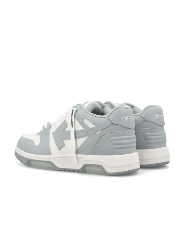 Off-White Out Of Office Round Toe Lace-up Sneakers - Gray