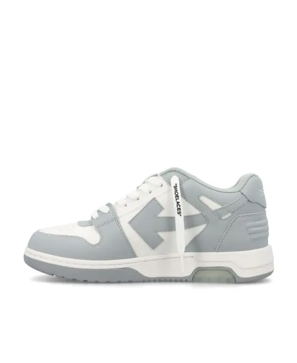 Off-White Out Of Office Round Toe Lace-up Sneakers - Gray