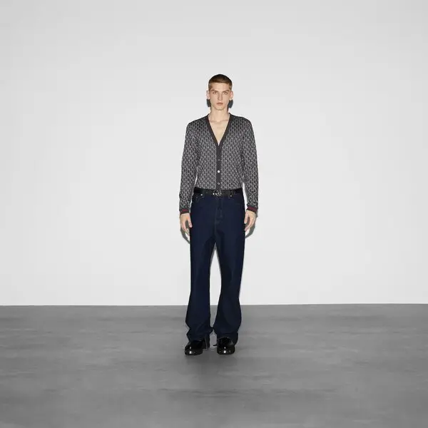 Gucci Monogrammed V-neck Cardigan