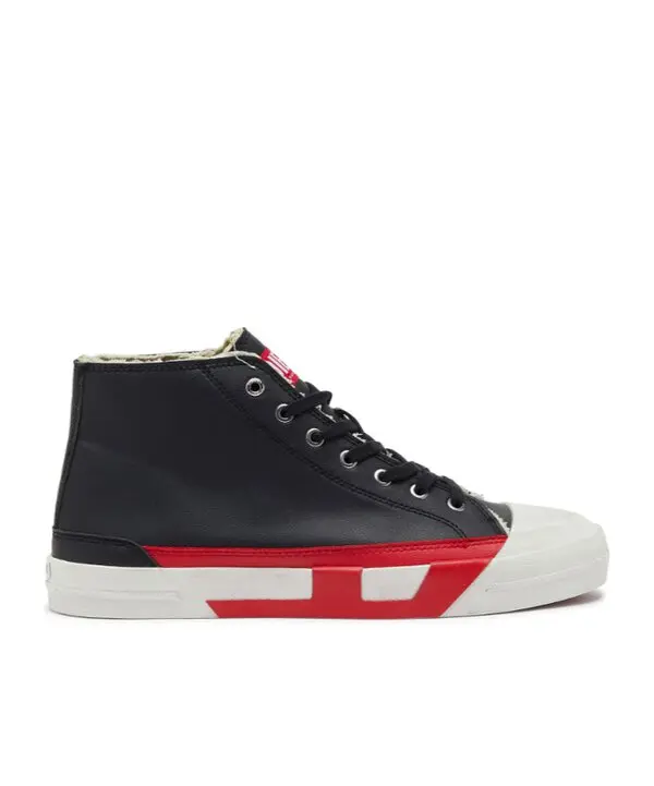 DIESEL® S-d-verse Mid Ii High Top Lace-up Sneakers - Black/red