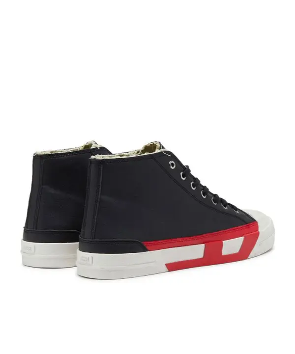 DIESEL® S-d-verse Mid Ii High Top Lace-up Sneakers - Black/red