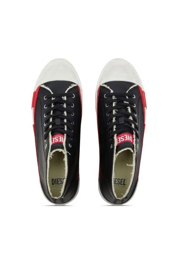 DIESEL® S-d-verse Mid Ii High Top Lace-up Sneakers - Black/red