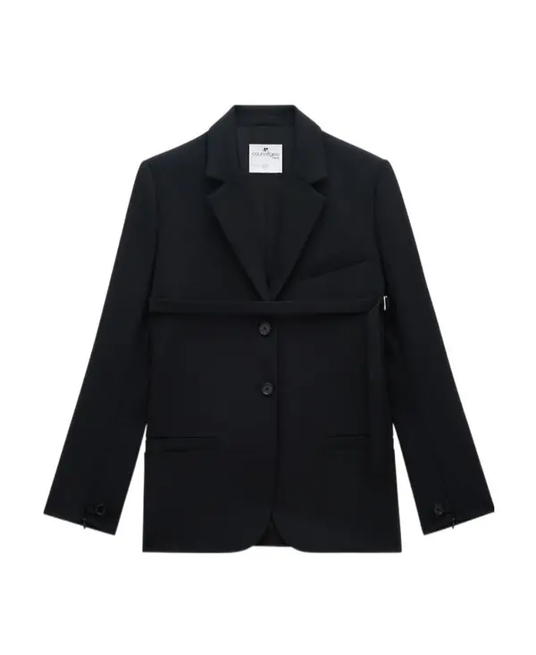 COURREGES Single-breasted Blazer With Removable Straps