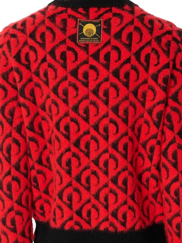 MARINE SERRE Geometric Print Crew Neck Sweater