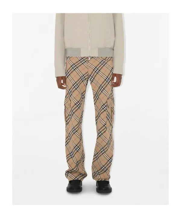 Burberry Checkered Straight-leg Cargo Pants