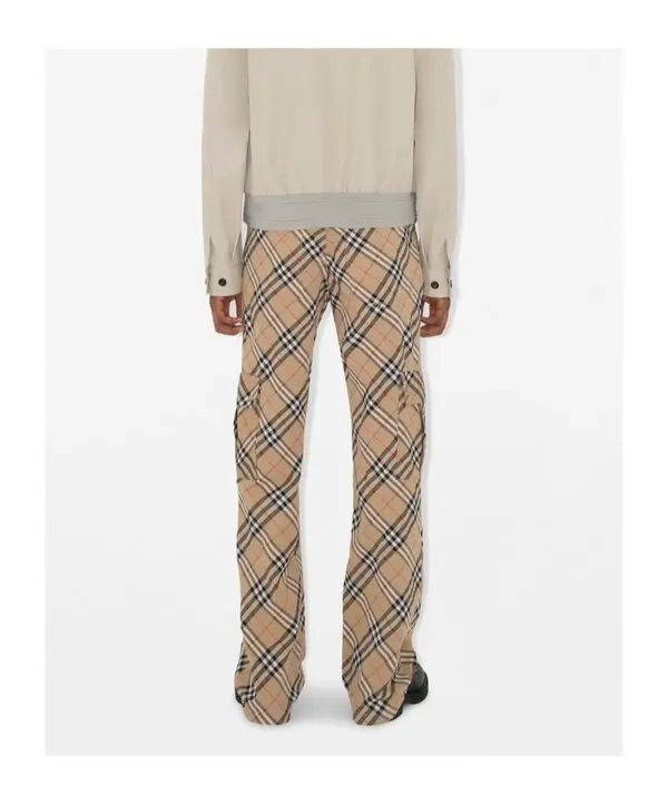 Burberry Checkered Straight-leg Cargo Pants