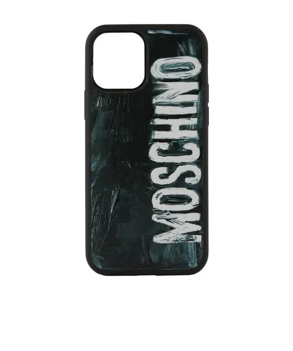 Moschino Painted Logo Iphone 12/12 Pro Phone Case - Black