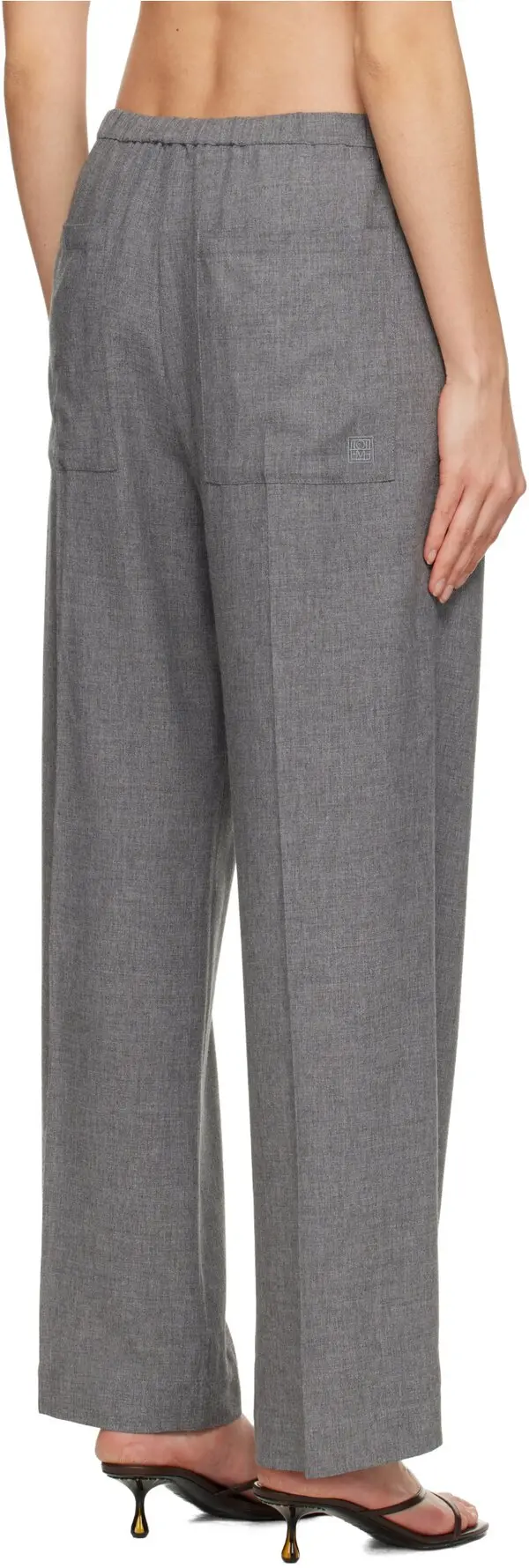 TOTEME Drawstring Straight Leg Trousers