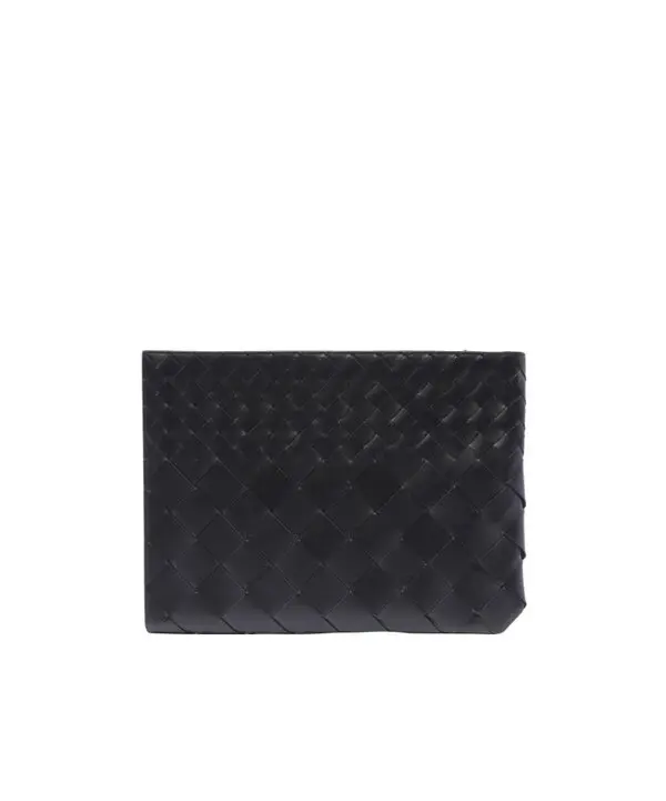 Bottega Veneta Half Zip Pouch - Black