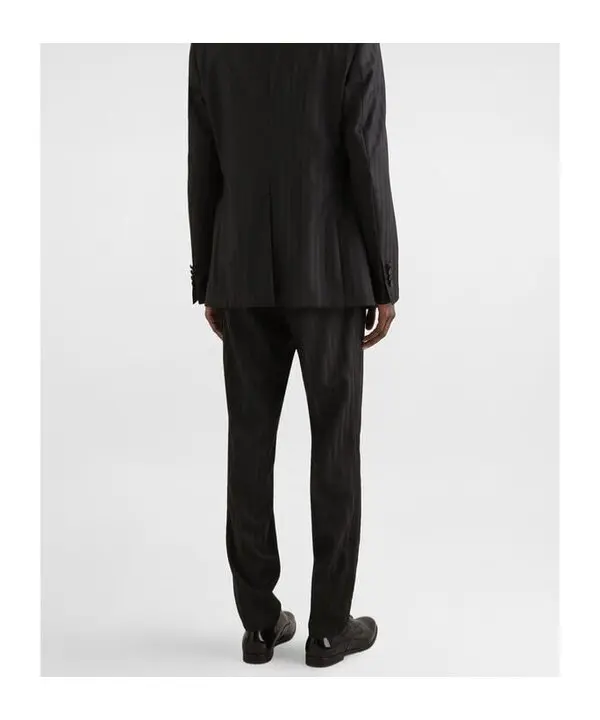 Dolce & Gabbana Satin Striped Tailored Trousers - Black