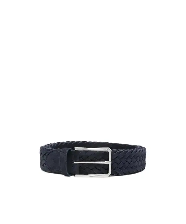 Canali Braided Design Belt - Black