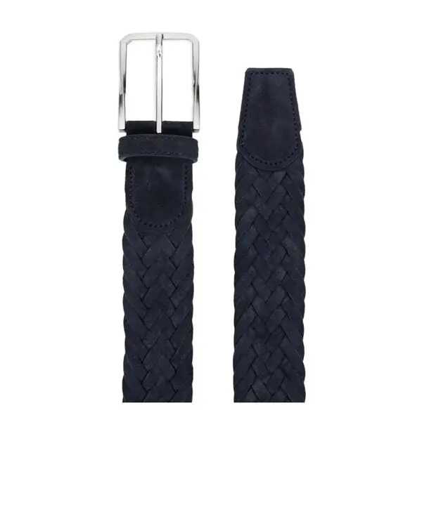 Canali Braided Design Belt - Black