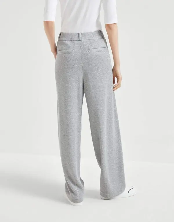 Brunello Cucinelli Wide-leg Jersey Trousers