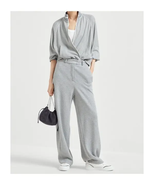 Brunello Cucinelli Wide-leg Jersey Trousers